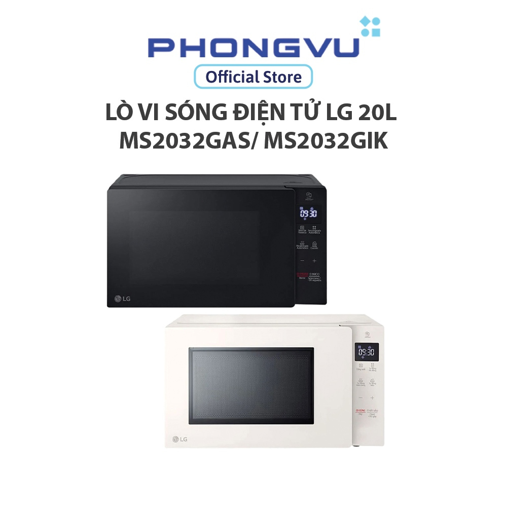 Lò vi sóng điện tử LG 20L MS2032GAS/ MS2032GIK - Bảo hành 24 tháng | Shopee Việt Nam