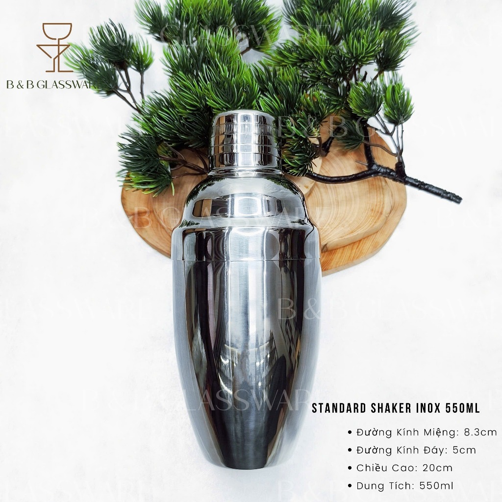 Standard Shaker Inox 550ml | Bình Lắc Shaker Inox Pha Chế Cocktail Chất ...