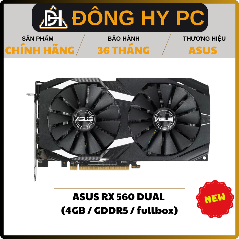 VGA card màn hình ASUS DUAL RX 560 4GB NEW | Shopee Việt Nam
