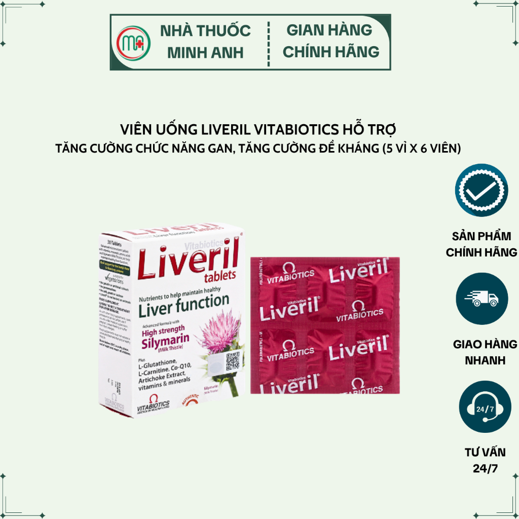 Viên uống Liveril Vitabiotics hỗ trợ tăng cường chức năng gan, tăng ...
