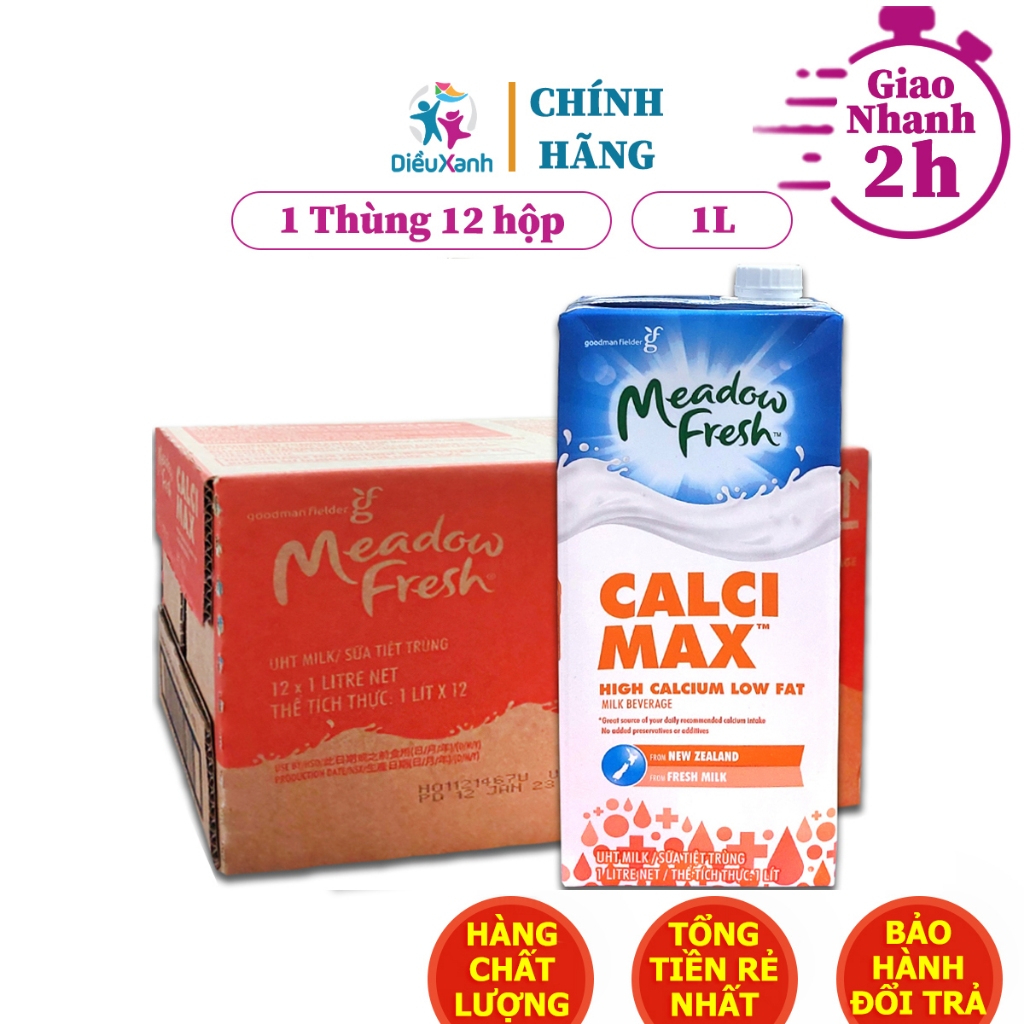 [Hoả Tốc] Thùng Sữa Meadow Fresh Canxi 1L*12 - Sữa Calci Max Nhập Khẩu ...