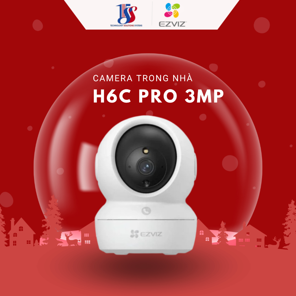 Camera wifi,Camera ezviz trong nhà H6c pro 3MP 2K,màu đêm,xoay 360 độ,đàm thoại hai chiều - bảo ...