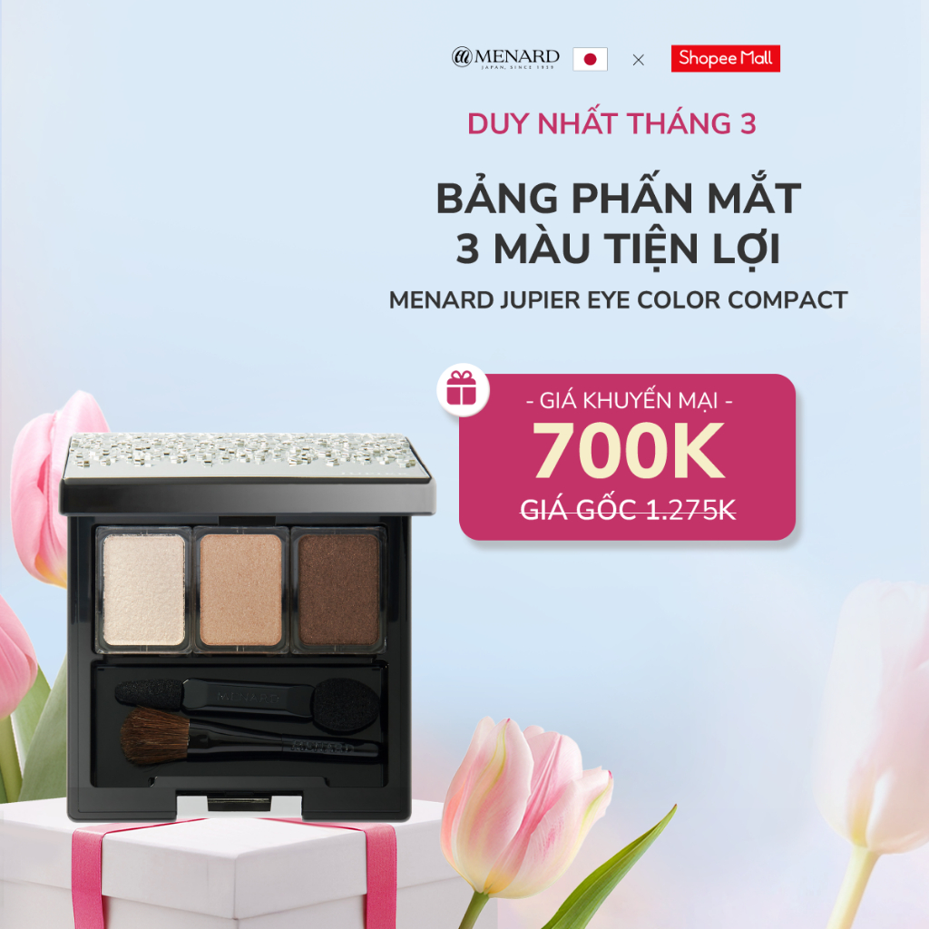 Bảng phấn mắt Menard Jupier Eye Color Compact 3 màu tiện lợi | Shopee ...