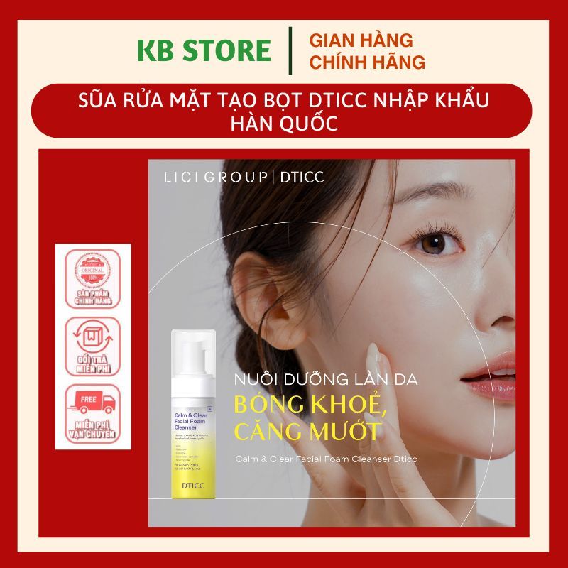 [Chính Hãng - Nhập Khẩu Hàn Quốc] Sữa Rửa Mặt Tạo Bọt DTICC 150ml - Làm Sạch Nhờn, Tẩy Trang ...