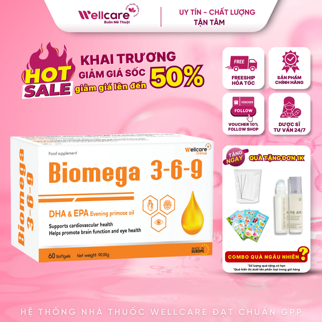[CHÍNH HÃNG BULGARIA] BIOMEGA 3-6-9 Từ Dầu Hoa Anh Thảo - Nhập Châu Âu ...