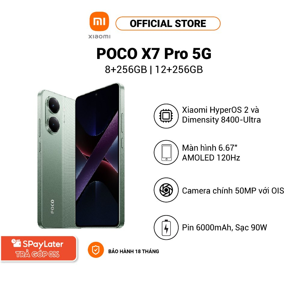 [Livestream] Điện thoại POCO X7 Pro 5G (8+256GB | 12+256GB) | Màn 6.67" 120Hz AMOLED | D8400 ...
