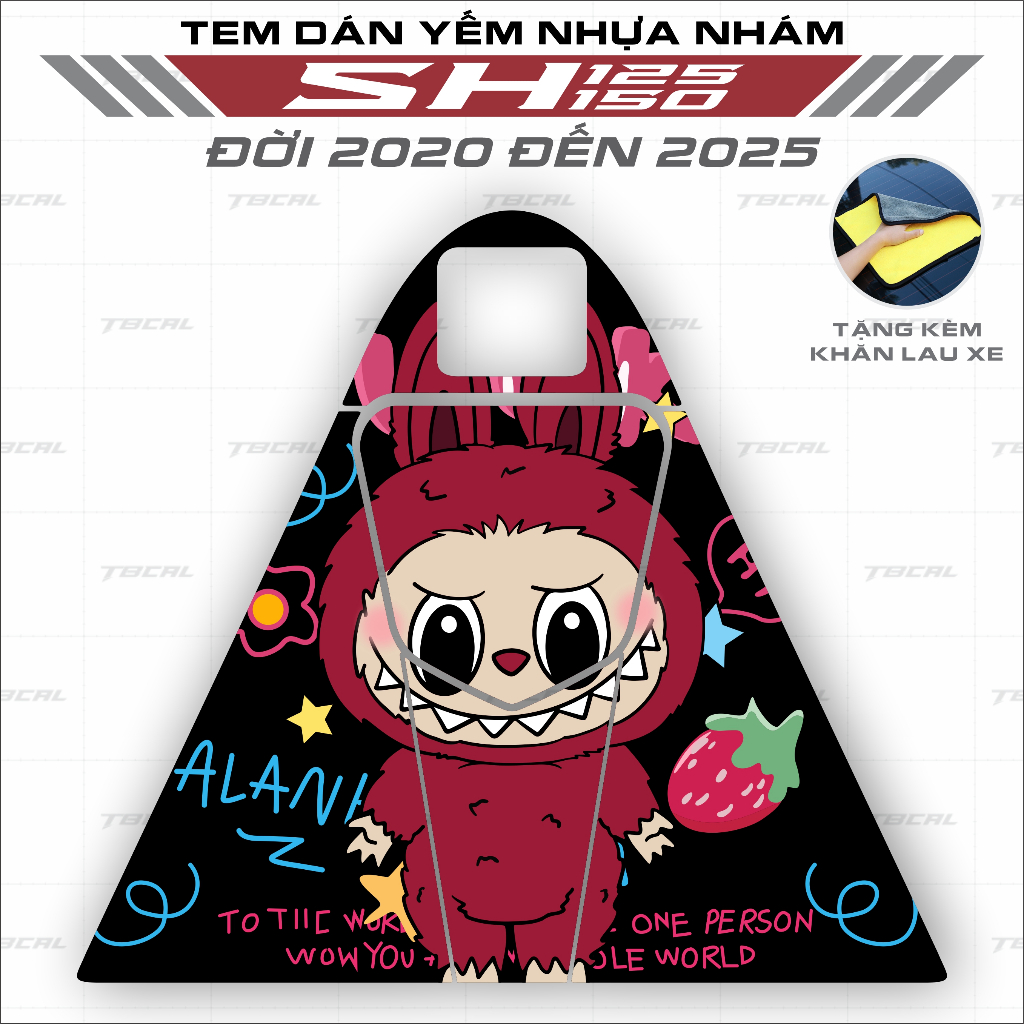 Tem dán yếm nhựa nhám mẫu Labubu SH 2017>2025 MS001 | Shopee Việt Nam