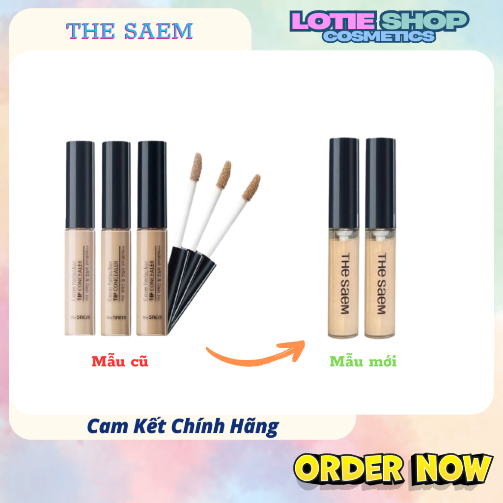 Kem che khuyết điểm The Saem Cover Perfection Tip Concealer Spf28 PA++ (6.5g) | Shopee Việt Nam