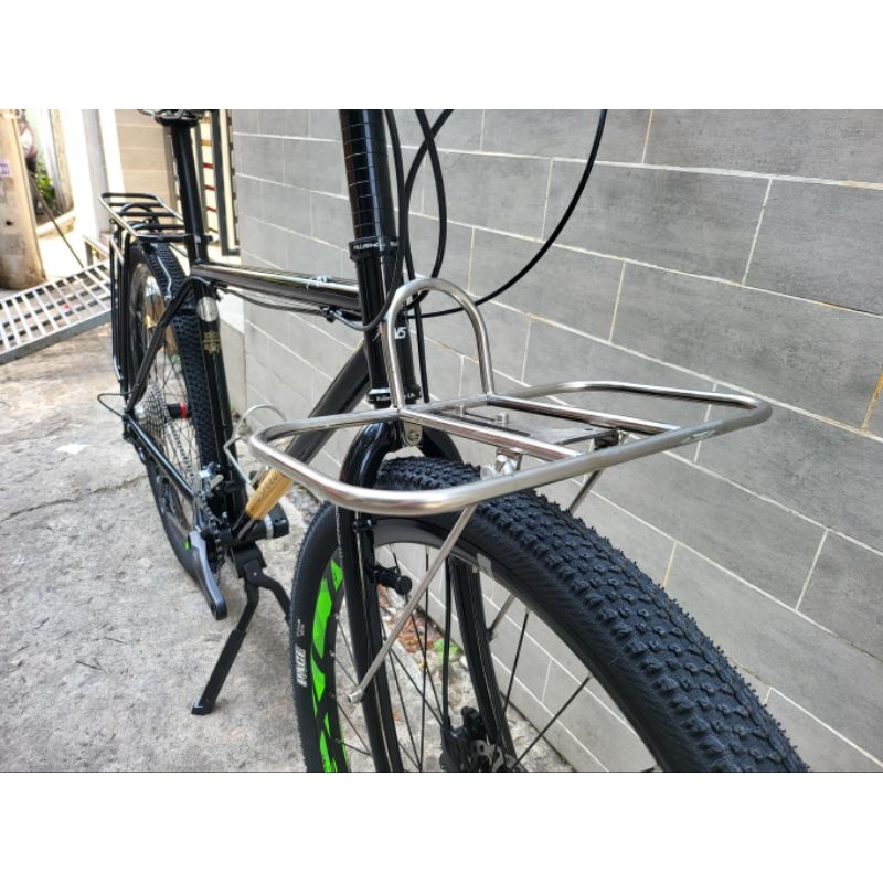 Baga trước inox sáng đẹp cho MTB Touring, Gravel bike và xe bánh bé ...