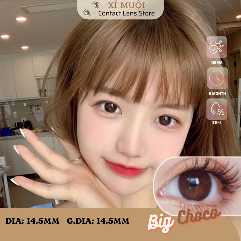 Lens Mắt Màu Nâu Choco Giãn to (Link lệch độ) | Shopee Việt Nam