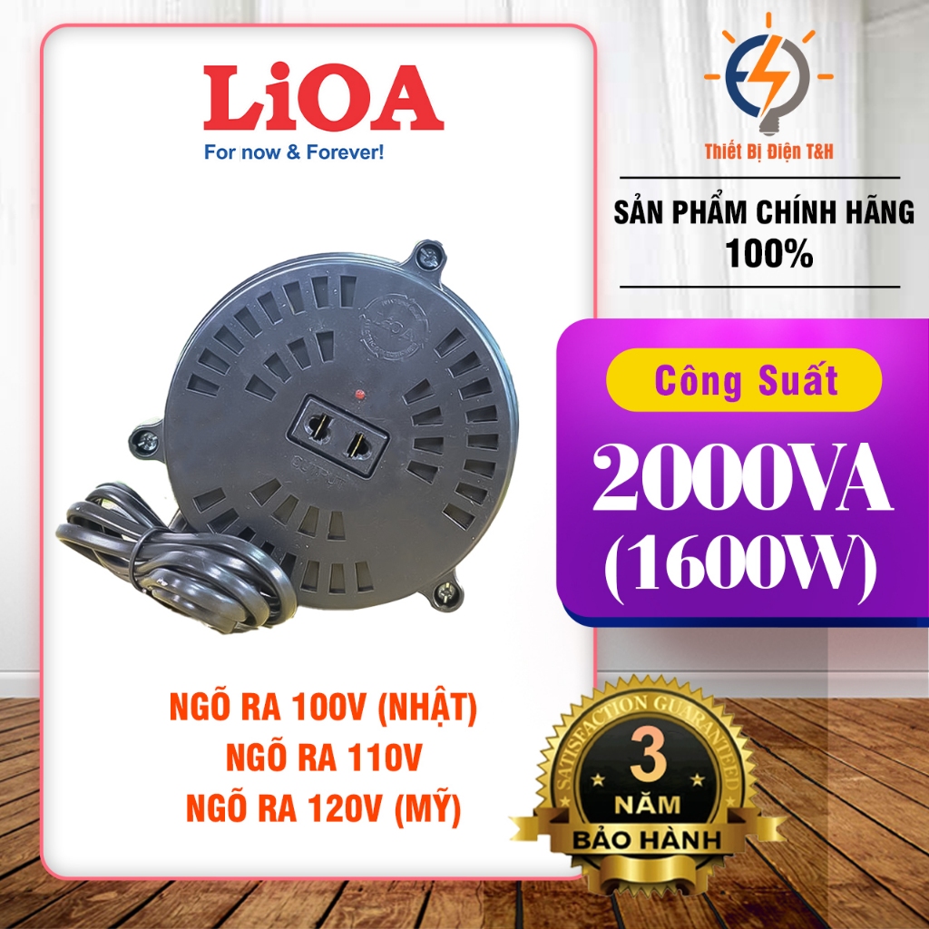 Biến áp 220v ra 100v, đổi nguồn 220v sang 120v, biến áp tự ngẫu LIOA ...