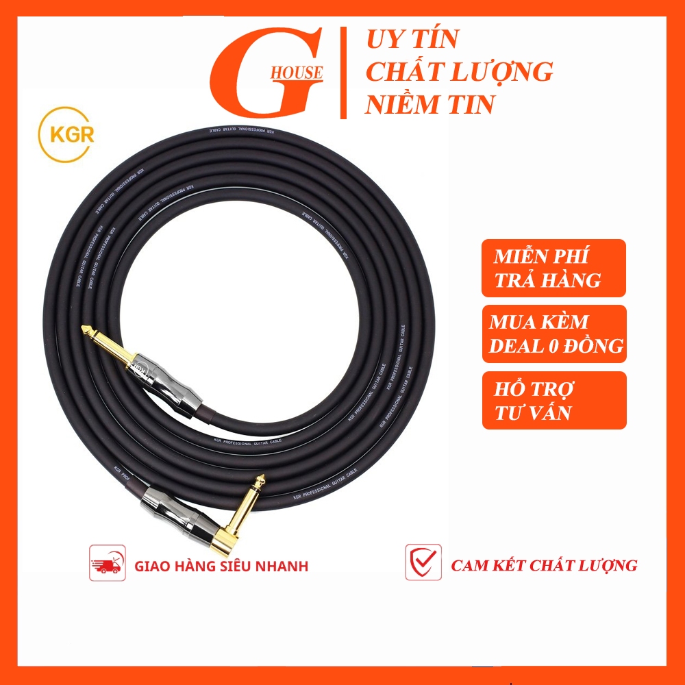 [Chính Hãng KGR] Dây Line Jack Âm Thanh Đàn Guitar Ra Loa 6 Ly KGR Dài 3m 6m Chống Noise Hú Cực ...