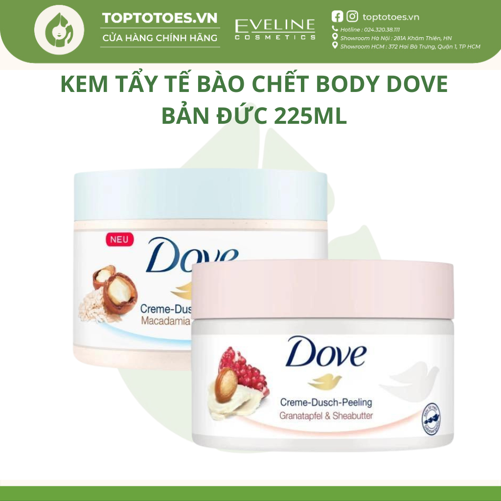 Kem Tẩy Tế Bào Chết Body Dove Macca Lựu Đỏ Chăm Da Sáng Mịn, Giữ Ẩm ...