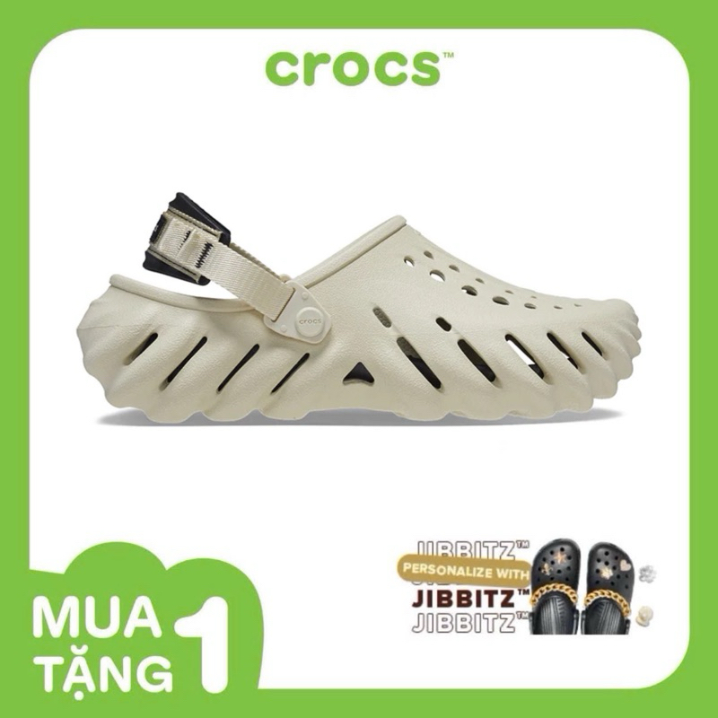 [ CHÍNH HÃNG ] GIÀY CLOG UNISEX CROCS ECHO - BONE | Shopee Việt Nam