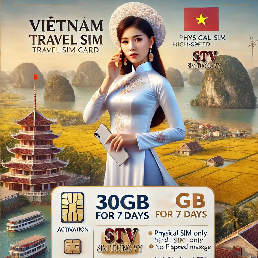 Vietnam tourist SIM card - Travel SIM package in Vietnam offering 30GB ...