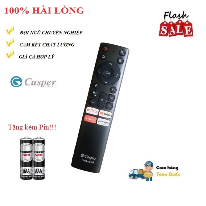 [HÀNG LOẠI XỊN] Remote Điều khiển TV Casper A1 giọng nói TẶNG KÈM PIN ...