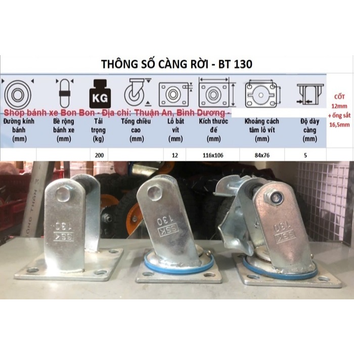Càng BT 130 (CÀNG RỜI). Dày 5 Li. | Shopee Việt Nam