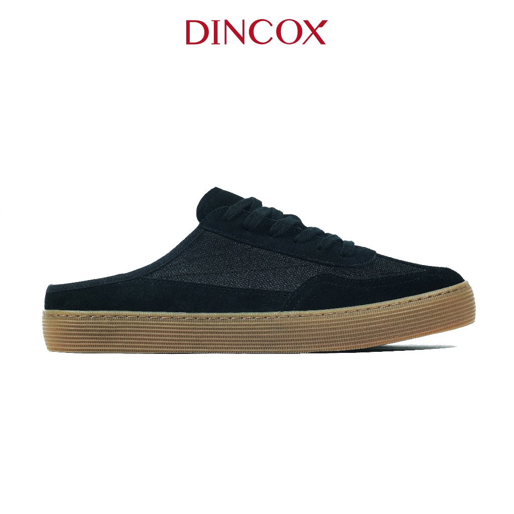 Giày Sục Đạp Gót Vải Canvas Nam DC37 Lazy Mule Black DINCOX | Shopee ...