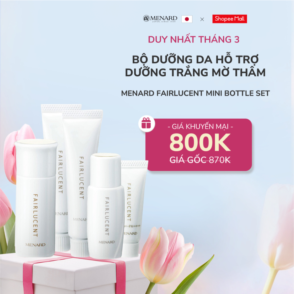 Bộ sản phẩm dưỡng trắng, cải thiện nám và ngăn ngừa lão hóa Menard Fairlucent A Mini Bottle Set ...