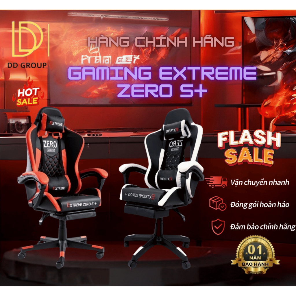 Ghế Gaming EXTREME ZERO S+ 2024,Ngả 135 độ,Xoay 360,Tựa lưng êm ái,Công ...