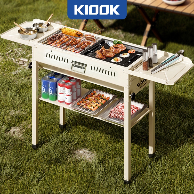 KIOOK Bếp nướng than hoa, BBQ Ngoài Trời Gấp Gọn Mang Đi Du Lịch Cắm ...