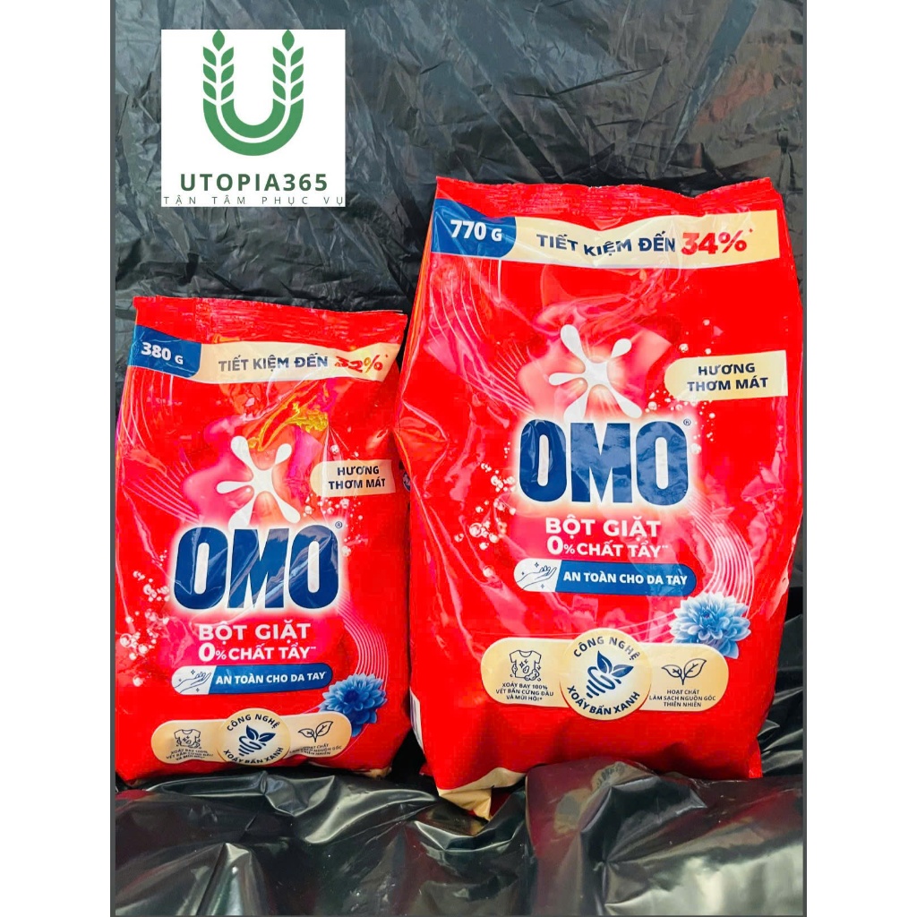 Bột giặt OMO không chất tẩy rửa an toàn cho da túi 380g ,700g sử dụng ...
