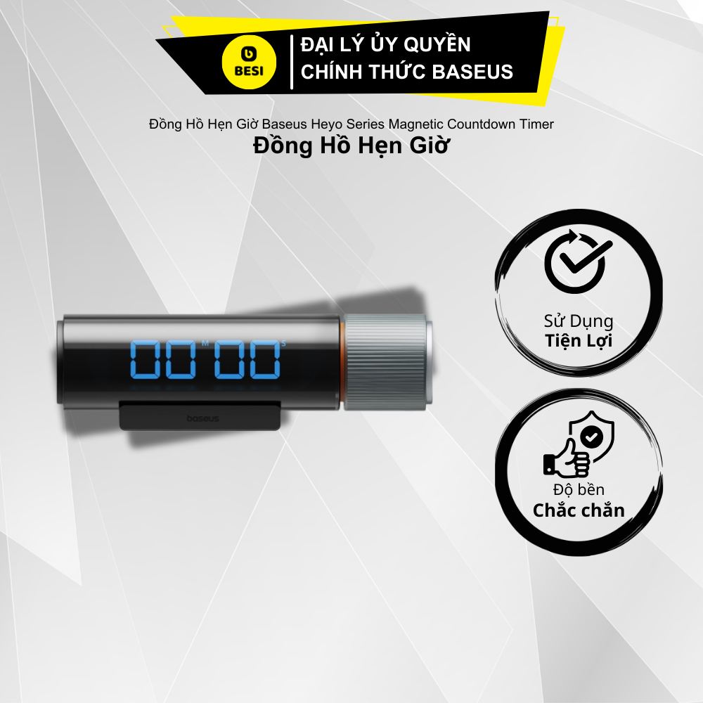 Đồng Hồ Hẹn Giờ Đếm Ngược Baseus Heyo | Đế Hít Nam Châm, Màn Hình LED ...