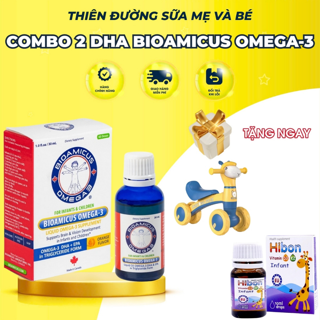 Combo 2 hộp BioAmicus DHA 30mL - Vị ngon độc quyền | Shopee Việt Nam