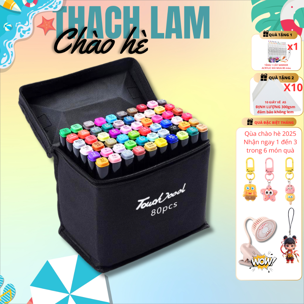 80 Cây Bút màu Marker Touch Cool 2 Đầu tô màu dạ vẽ tranh anime - SÉT ...
