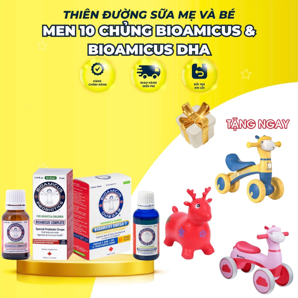Combo 1 Men 10 chủng Bioamicus và BioAmicus DHA 30mL - Vị ngon độc ...