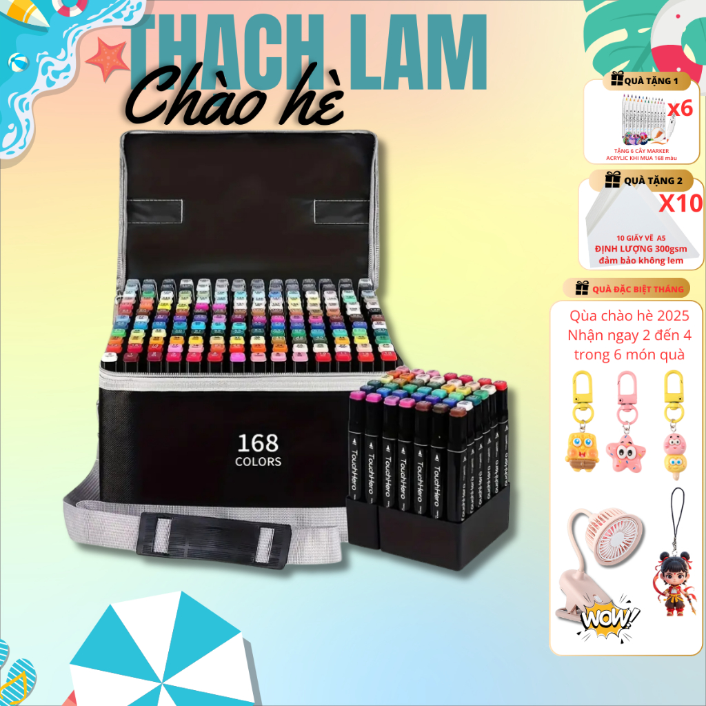 Tặng Nhiều Qùa Bút Màu Marker Touch 48-60-80-100-168 Cây Chuyên Nghiệp ...