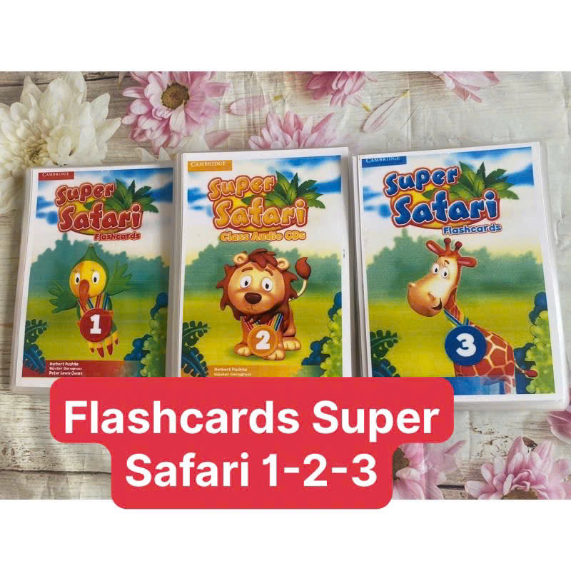 FLASHCARDS SUPER SAFARI 1,2,3,- thẻ A5 ép plastics | Shopee Việt Nam