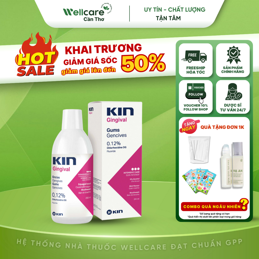 [ KHAI TRƯƠNG QUÀ XỊN] Nước súc miệng KIN Gingival - Ngừa viêm nướu ...
