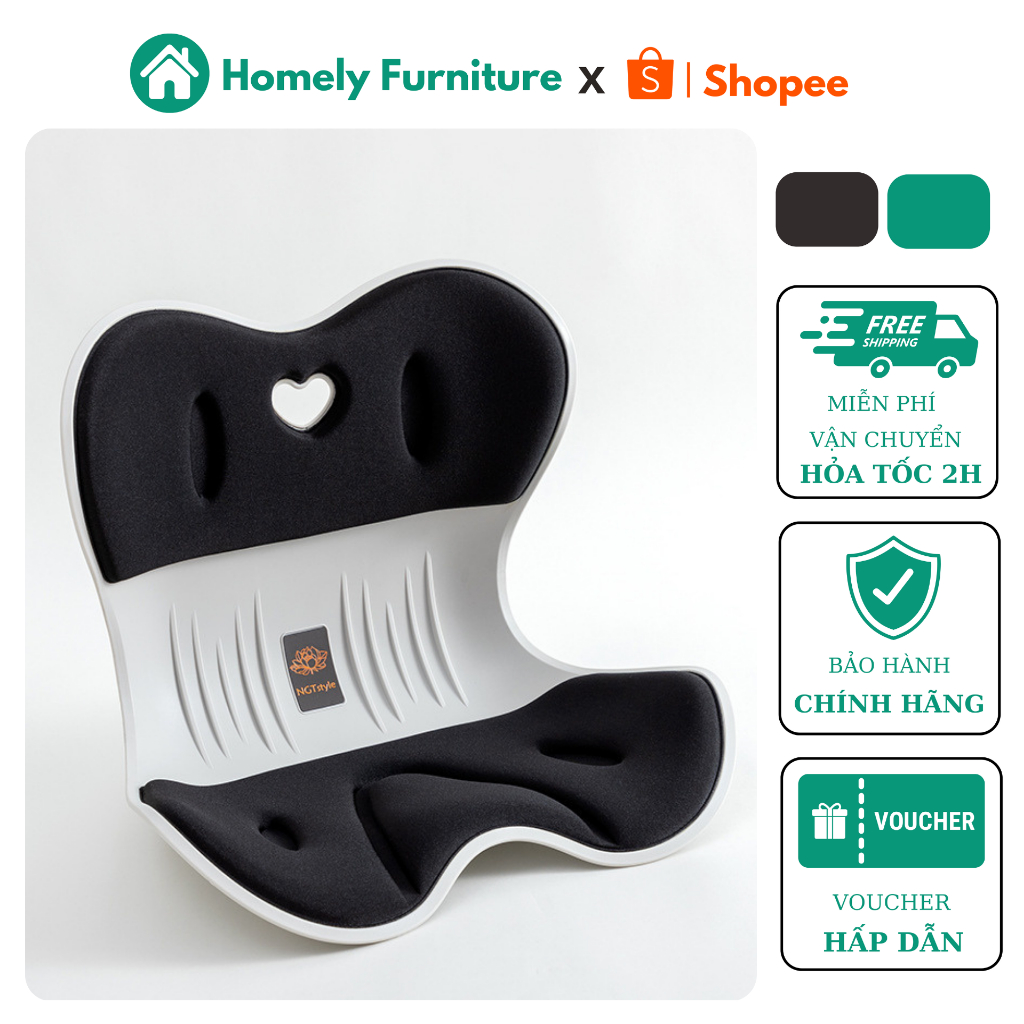 Ghế Ngồi Công Thái Học HOMELY, Ghế Tựa Lưng Giúp Định Hình, Giảm Đau Mỏi Cột Sống, Giảm Nhiệt ...