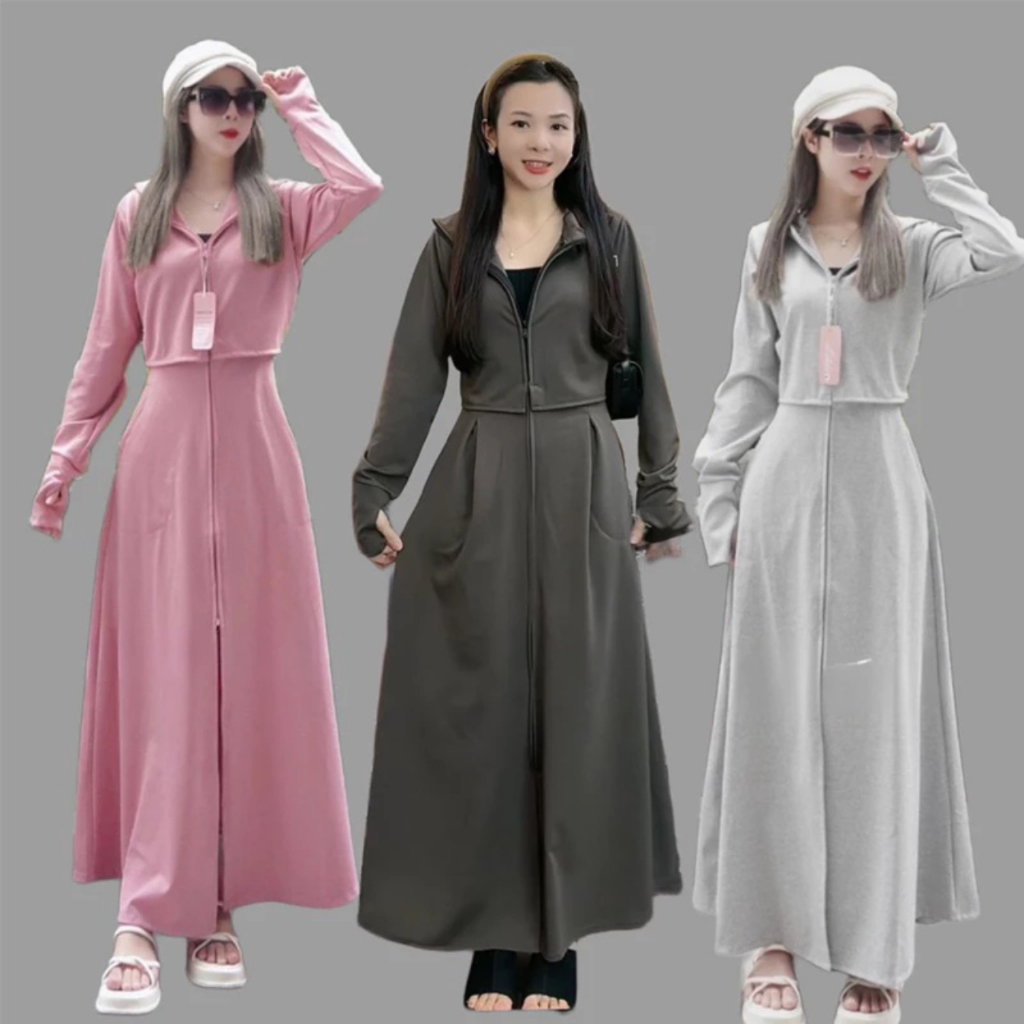 [ 2 LỚP ] Áo chống nắng toàn thân nữ chất umi hàn uvt 50++ from dáng đẹp chất liệu thoáng mát ...