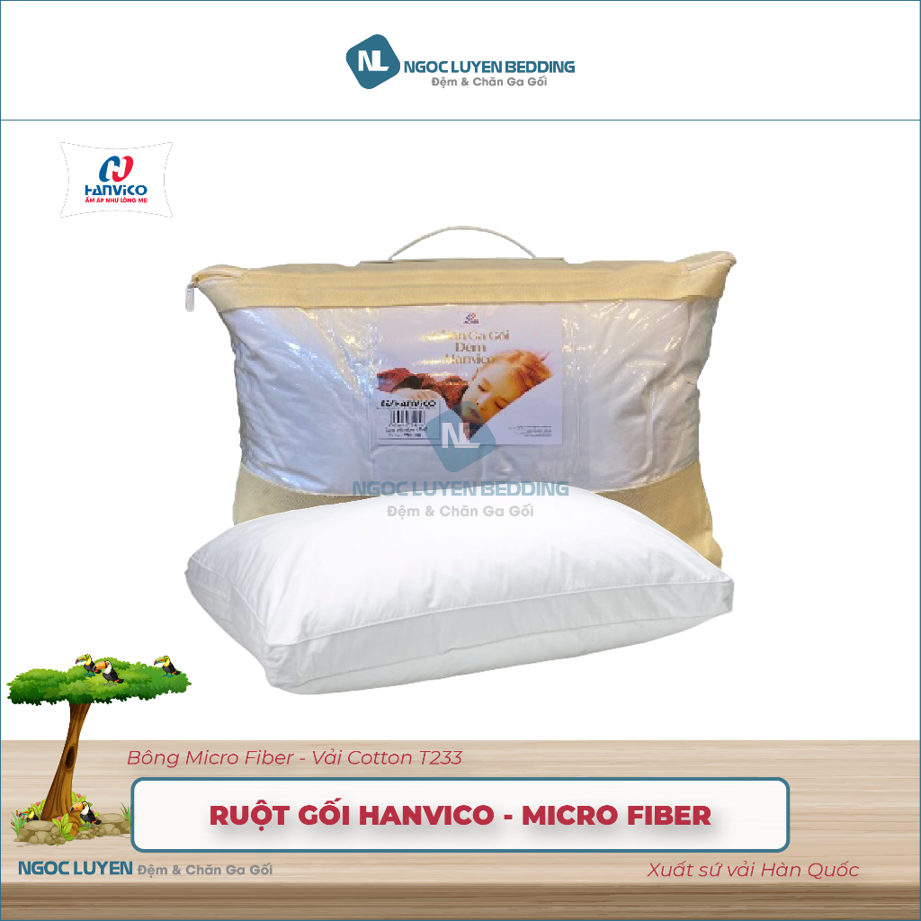 [CHÍNH HÃNG] Ruột gối lông vũ khách sạn Microfiber cao cấp kháng khuẩn HANVICO | Shopee Việt Nam