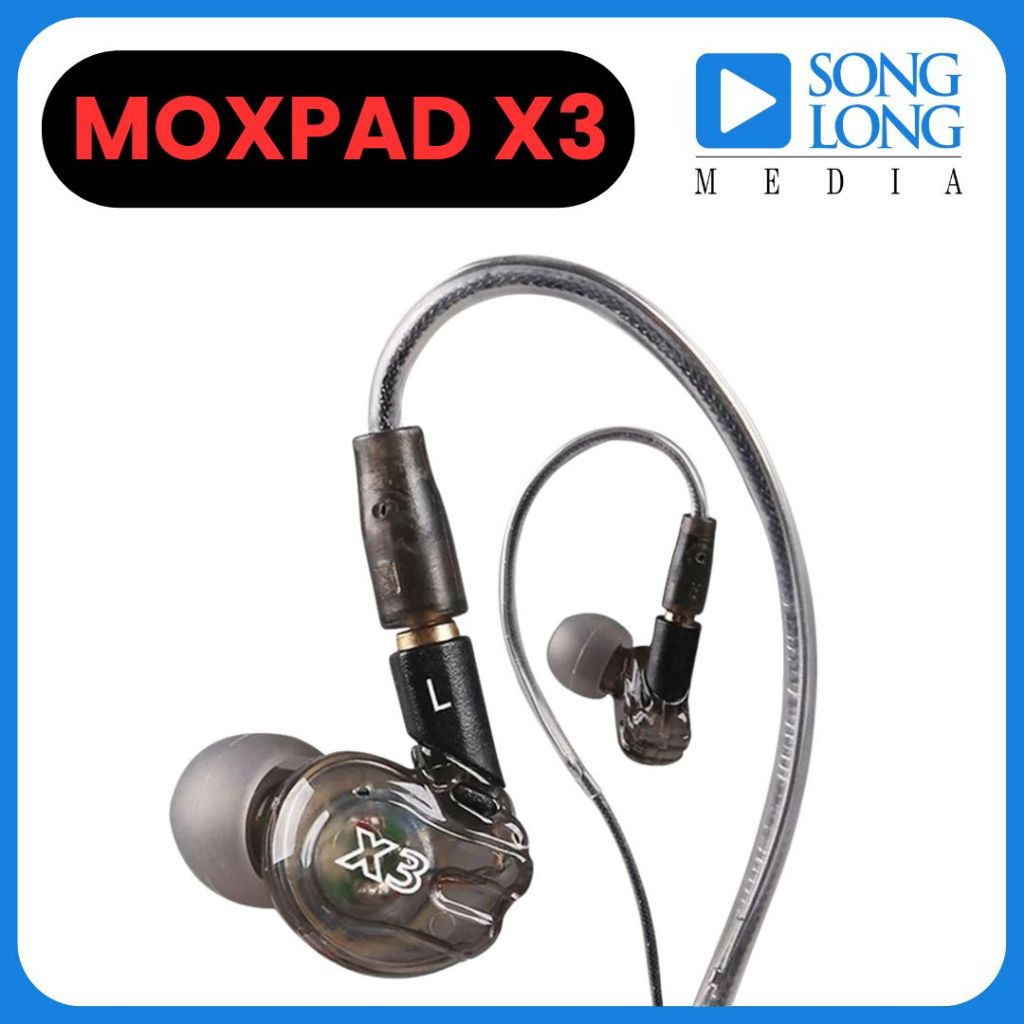 Tai nghe Moxpad x3 - combo trọn bộ + tai lẻ + phụ kiện - chính hãng ...