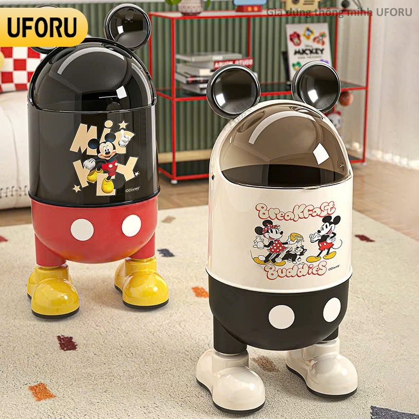 Thùng rác Mickey có nắp đậy phiên bản đặc biệt dùng decor trang trí ...