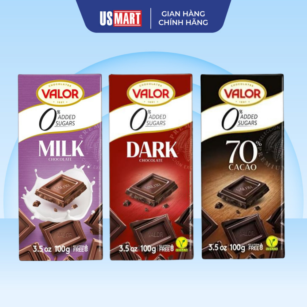 Socola Không Đường Valor 100g (Nhiều loại) | Shopee Việt Nam