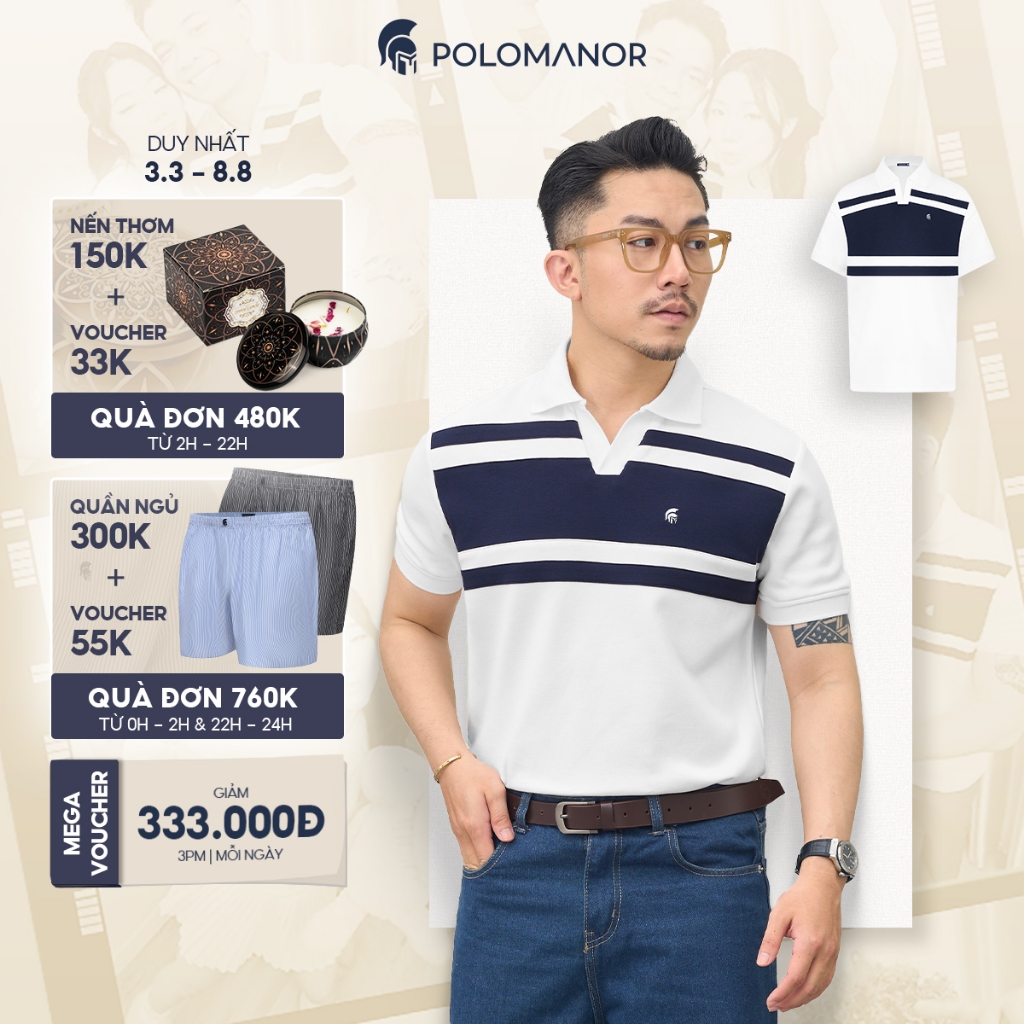 [NEW] Áo polo nam cao cấp DAVID, BST SÁNH ĐÔI, vải cá sấu cotton interlock, thanh lịch, sang ...