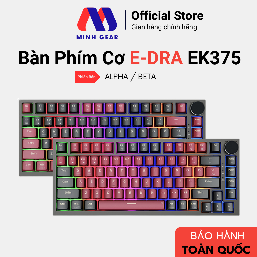 Bàn Phím Cơ Gaming E-DRA EK375 Alpha / Beta ( 3 Mode ) - Hàng Chính ...