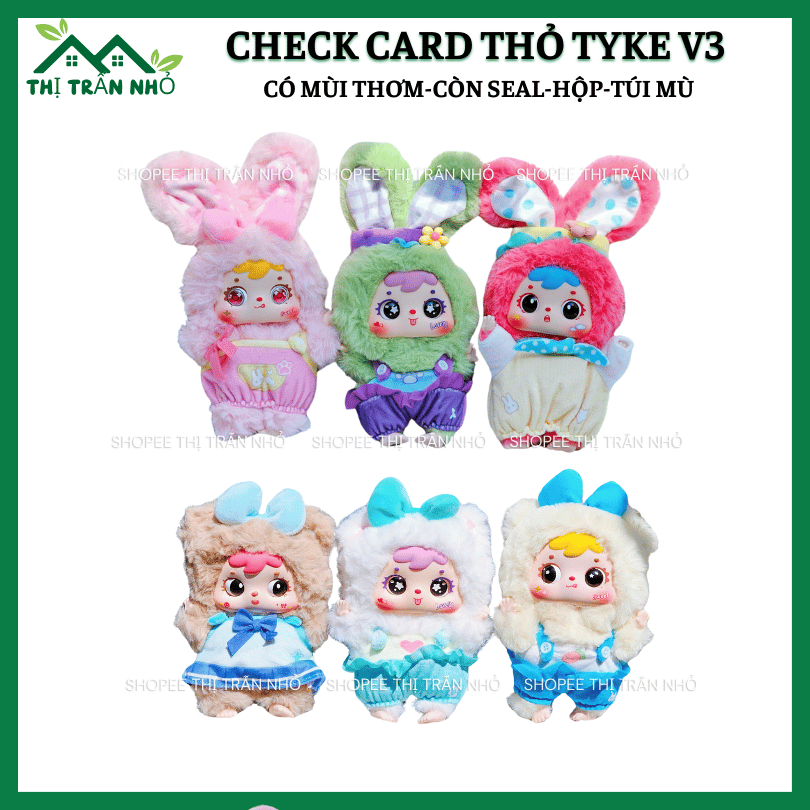 [CHÍNH HÃNG] CHECK CARD Thú bông Thỏ Tyke V3 có mùi thơm | Shopee Việt Nam