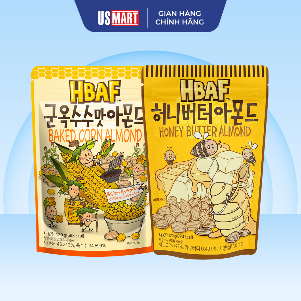 Hạt Hạnh Nhân HBAF 120g (Nhiều Vị) | Shopee Việt Nam