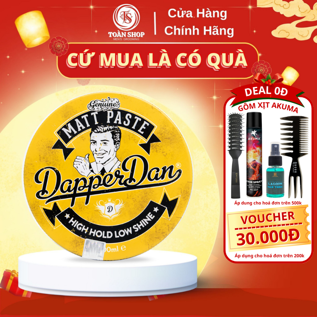 Sáp vuốt tóc Dapper Dan Matte Paste 100ml - Chính Hãng Anh 2025 + Quà Tặng | Shopee Việt Nam
