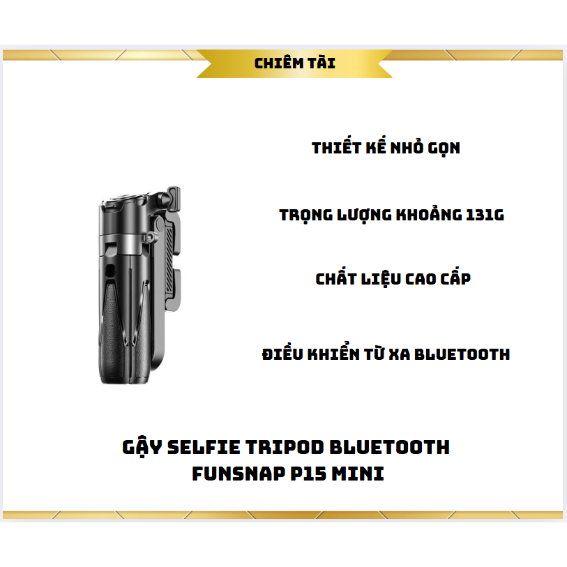 Gậy selfie Tripod Bluetooth Funsnap P15 Mini | Shopee Việt Nam