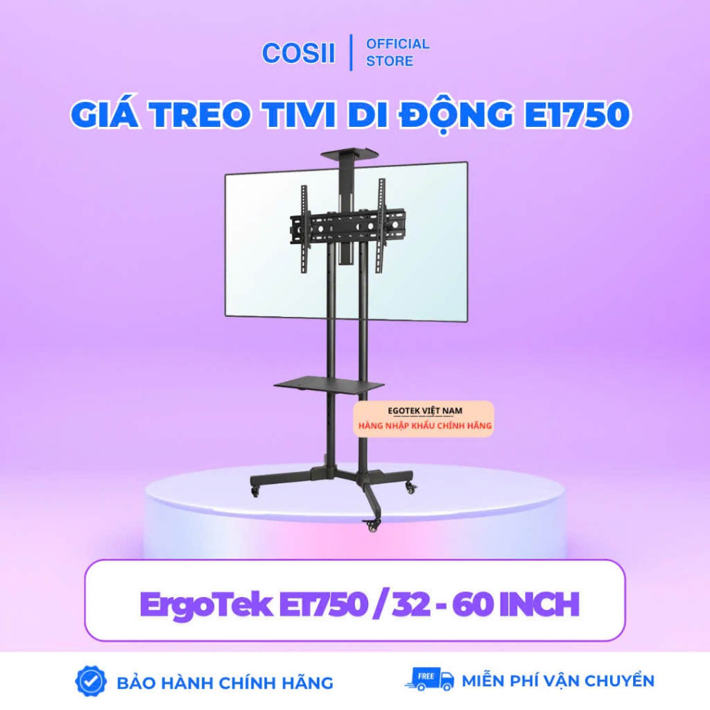 Giá Treo Tivi Di Động ErgoTek E1750 32 - 60 inch - Có Bánh Xe Di Chuyển ( Hàng Nhập Khẩu ...