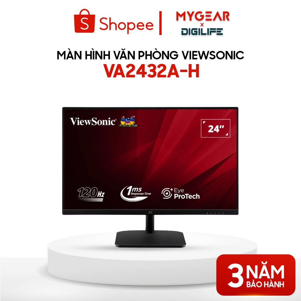 Màn hình ViewSonic VA2432A-H VA2432-H Trắng/Đen 24" FHD IPS 100-120Hz ...