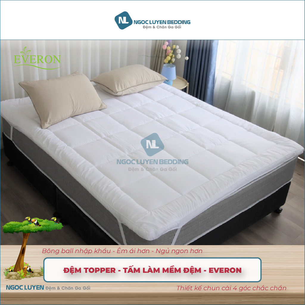 [CHÍNH HÃNG] Đệm Topper Everon - Nệm Topper - Tấm tăng tiện nghi - Tấm ...