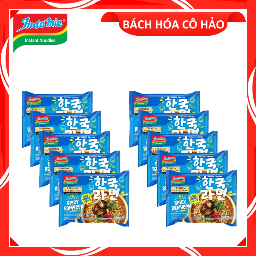 COMBO 10 GÓI MÌ VỊ NẤM CAY KOREAN SPICY RAMYEON SOUP NOODLE INDOMIE PREMIUM COLLECTION | Shopee ...
