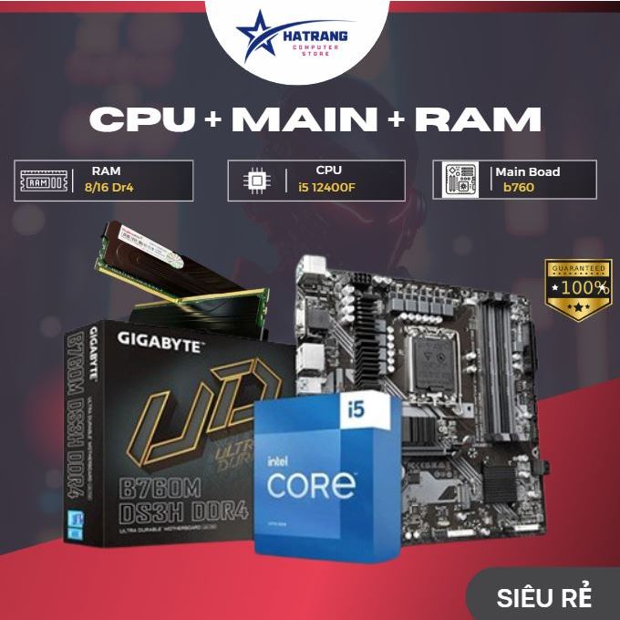 Combo i5 12400F, i3 12100F + Main Z690, B660, H610 socket 1700 | Shopee ...